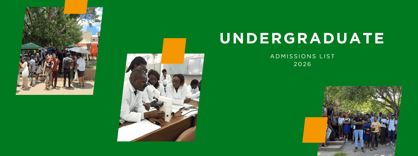 2026 Intake Undergraduate Admission List | University of Zambia